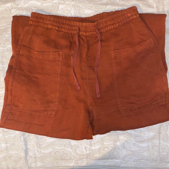 Zara | Pants & Jumpsuits | Zara Rust Color Linen Blend Pants | Poshmark